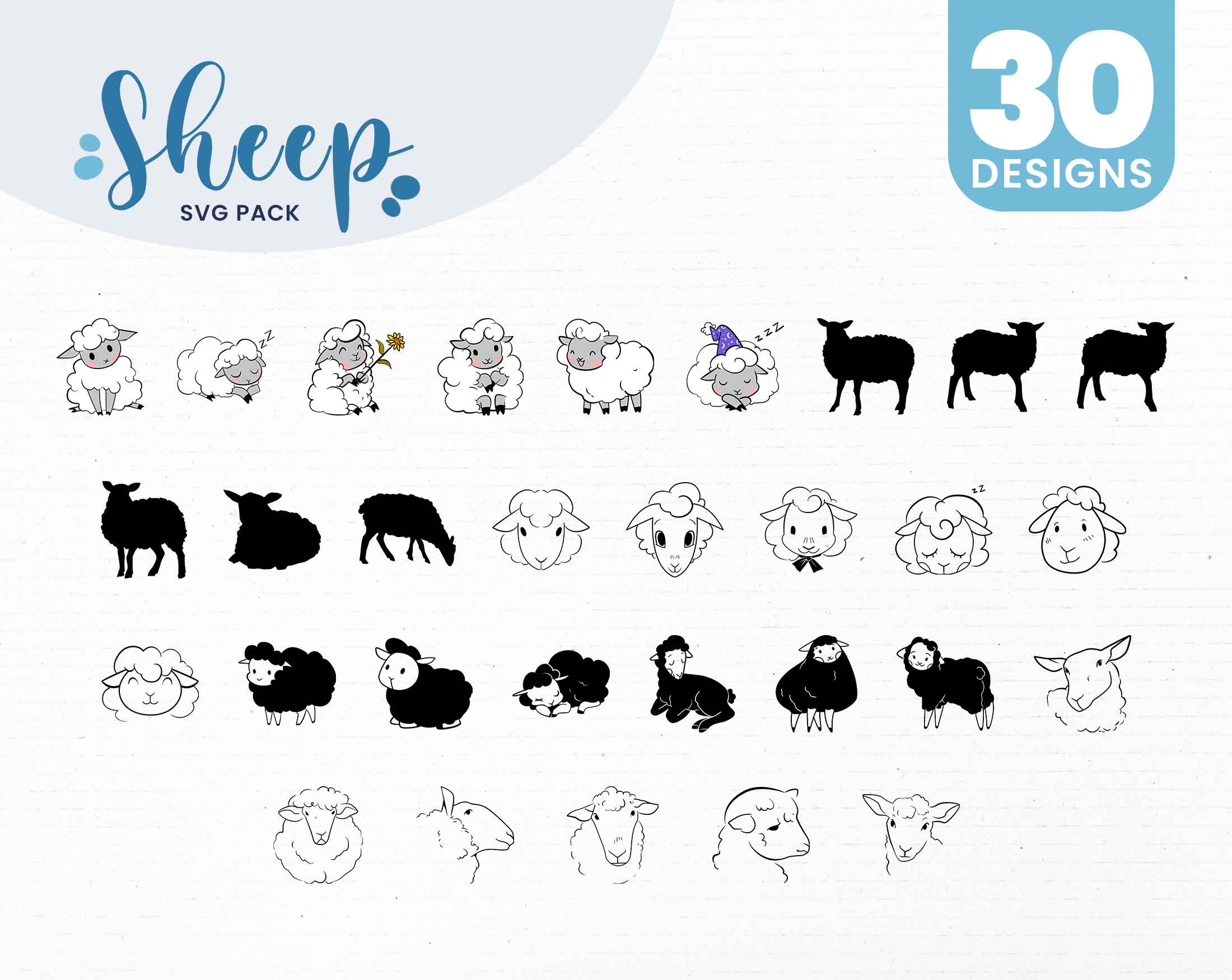 Sheep SVG Pack | Digital Products with Reselling Rights (PLR)