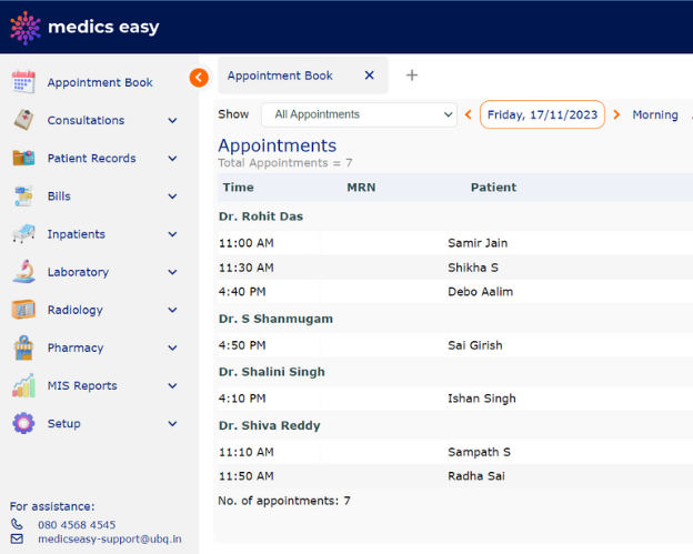 medics easy | Appointment Booking
