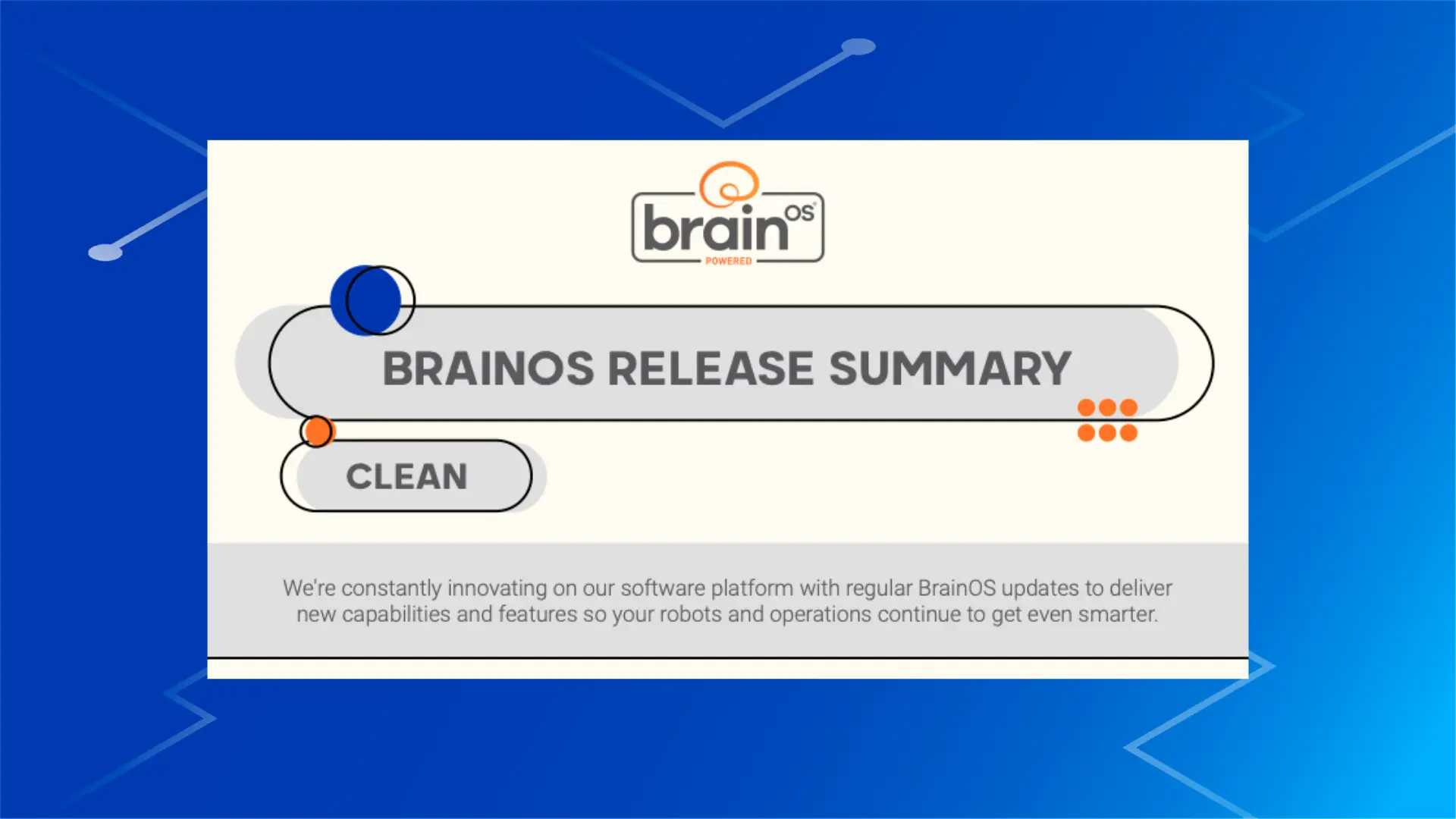 BrainOS Software Updates - Clean - Brain Corp