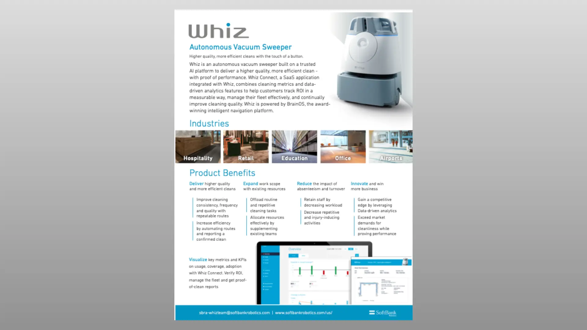 Whiz Autonomous Vacuum - Brain Corp