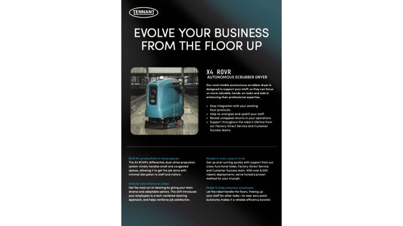 X4 ROVR Autonomous Scrubber Brochure - Brain Corp