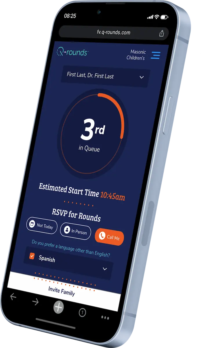 Reimagine the rounding experience with a virtual queue.