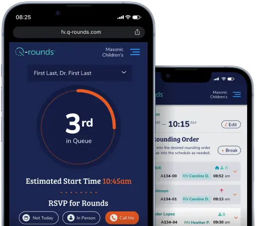 Reimagine the rounding experience with a virtual queue.