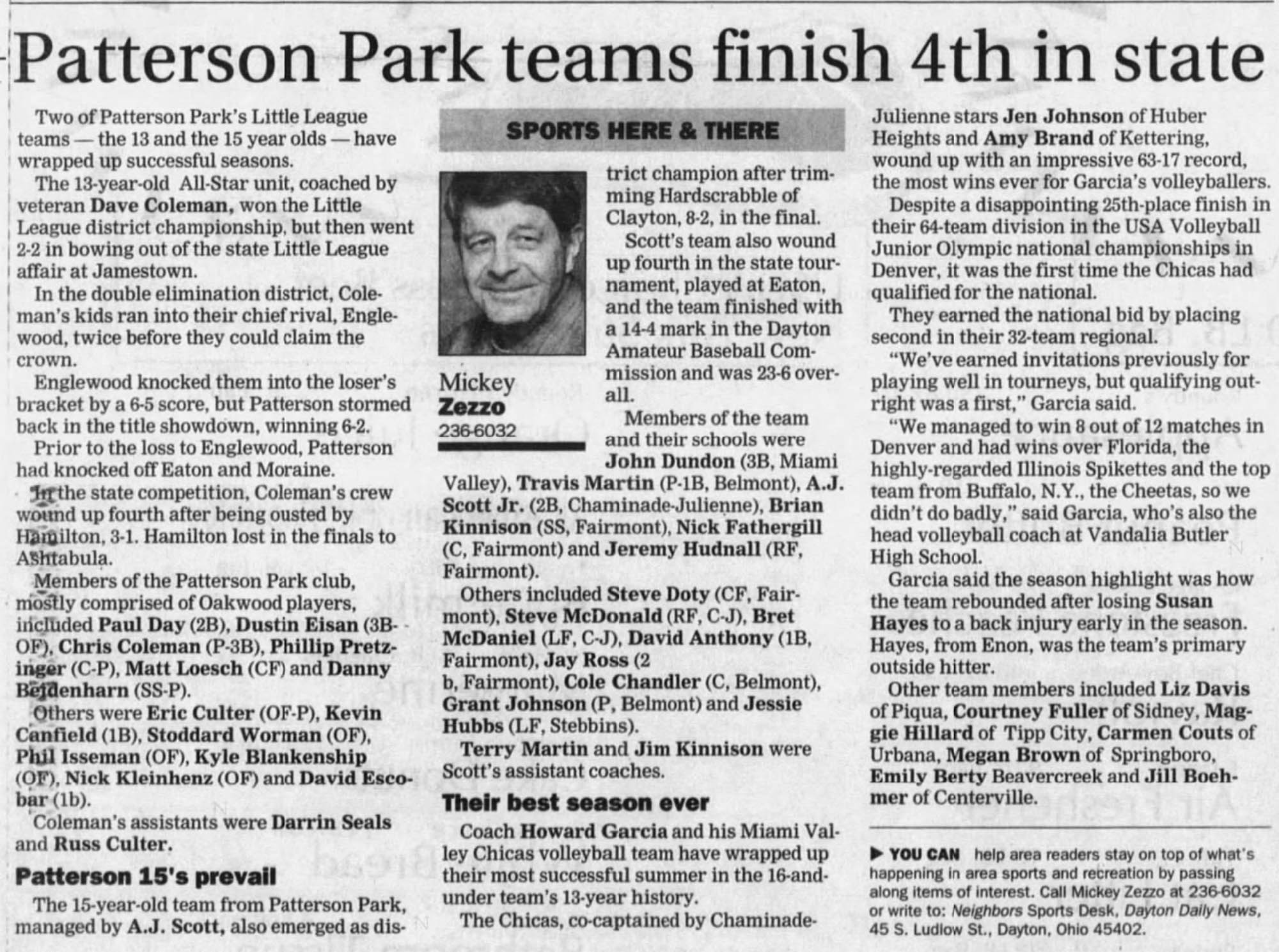 The History of Patterson Park - Patterson Park Youth Baseball and ...