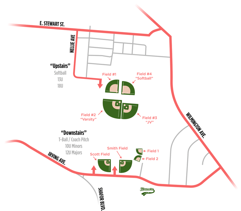 Directions and Field Map - Patterson Park Youth Baseball and Softball ...