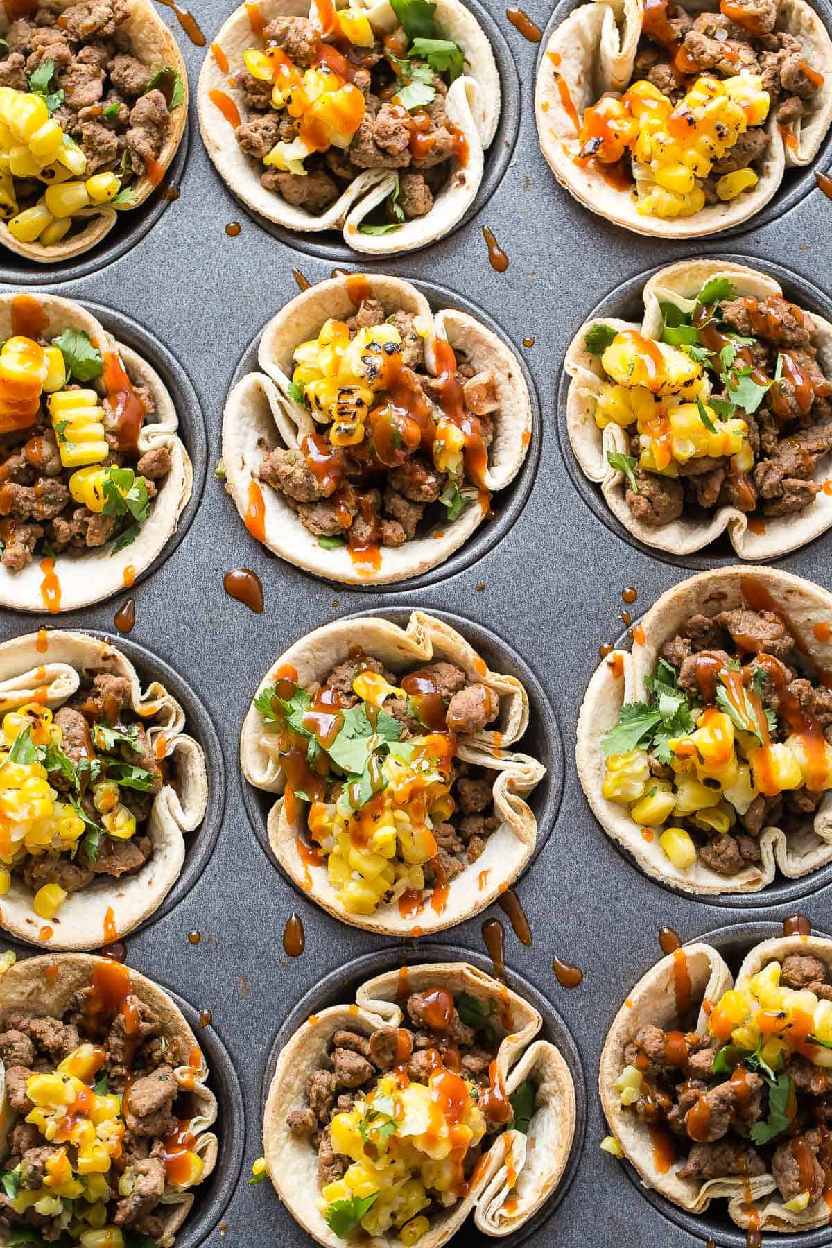 Individual Beef Taco Cups - Foodness Gracious
