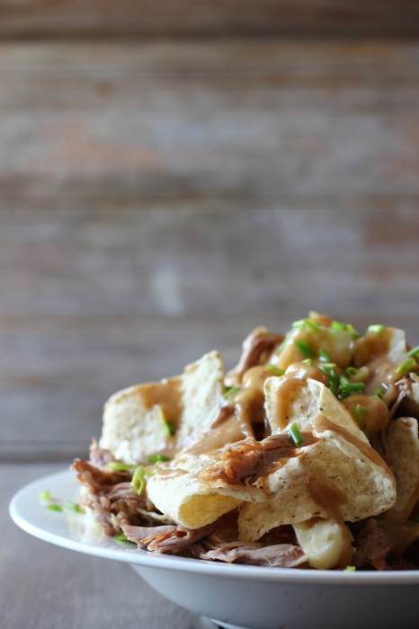 Pulled Pork Poutine Nachos - Foodness Gracious