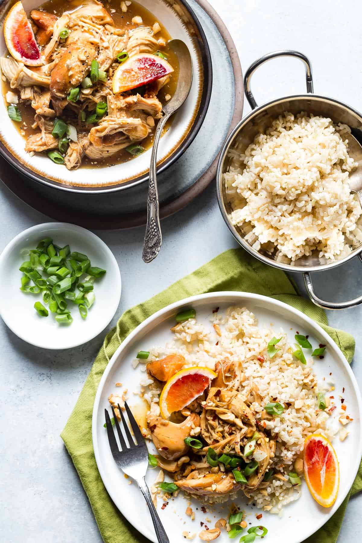 Slow Cooker Easy Orange Chicken and Brown Rice - Foodness Gracious