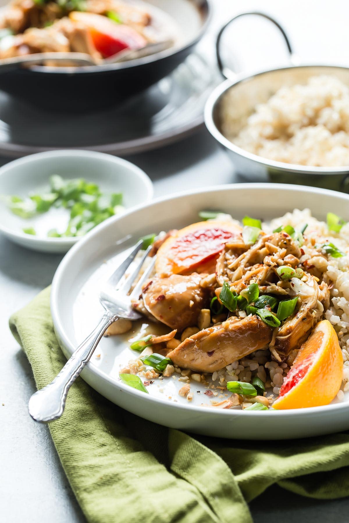 Slow Cooker Easy Orange Chicken and Brown Rice - Foodness Gracious