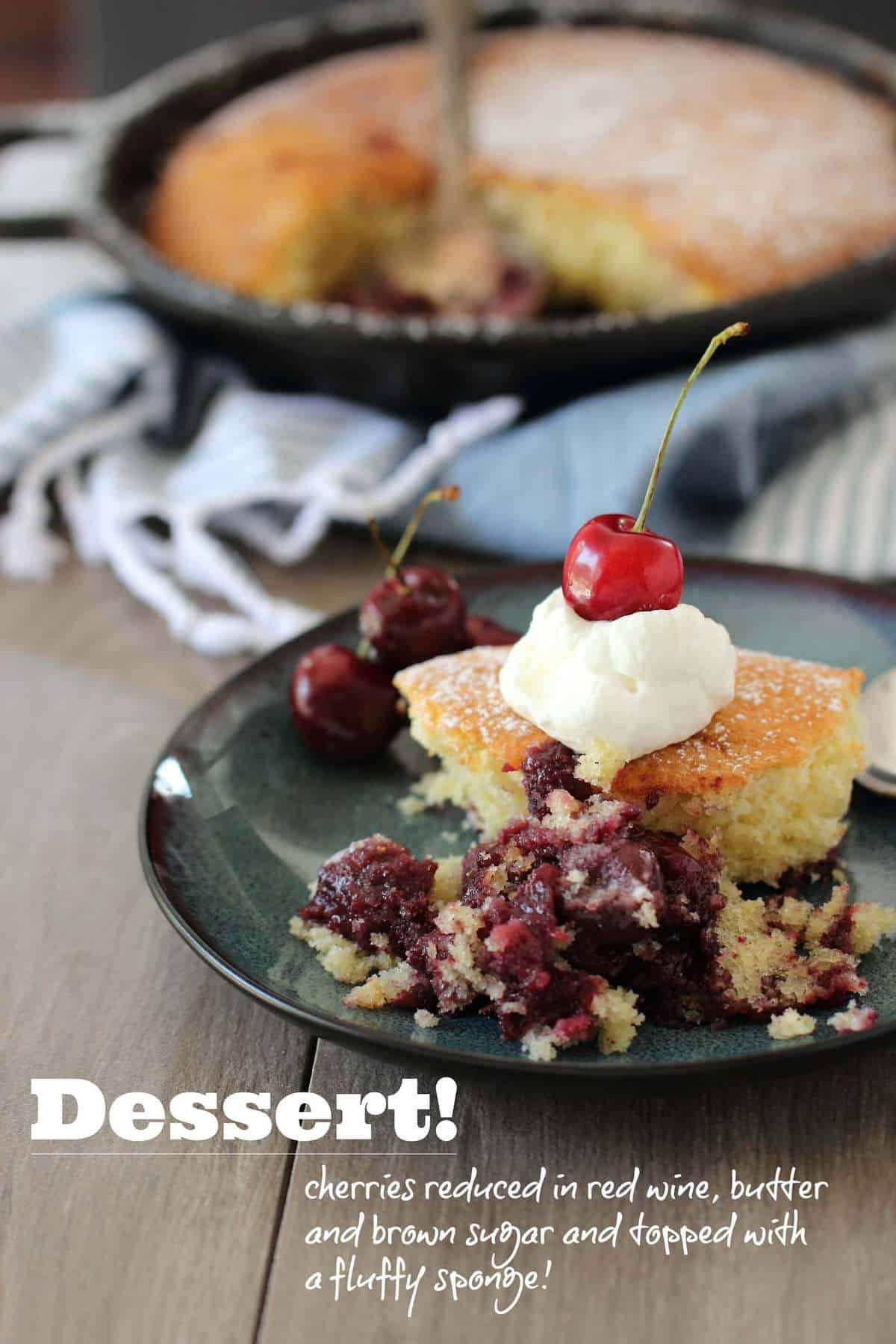Cherry Sponge Cake Recipe - Foodness Gracious