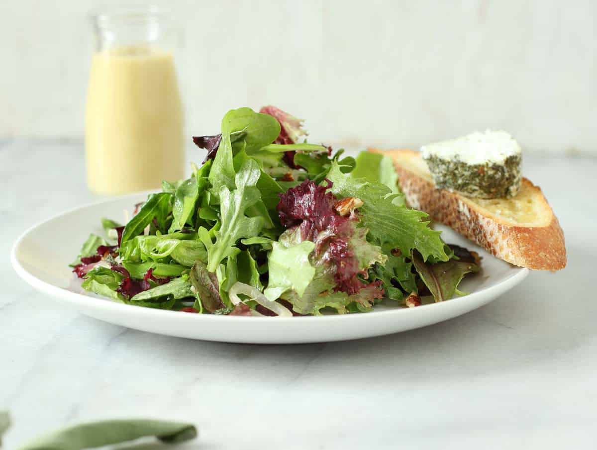 Green Salad with Goat Cheese - Foodness Gracious