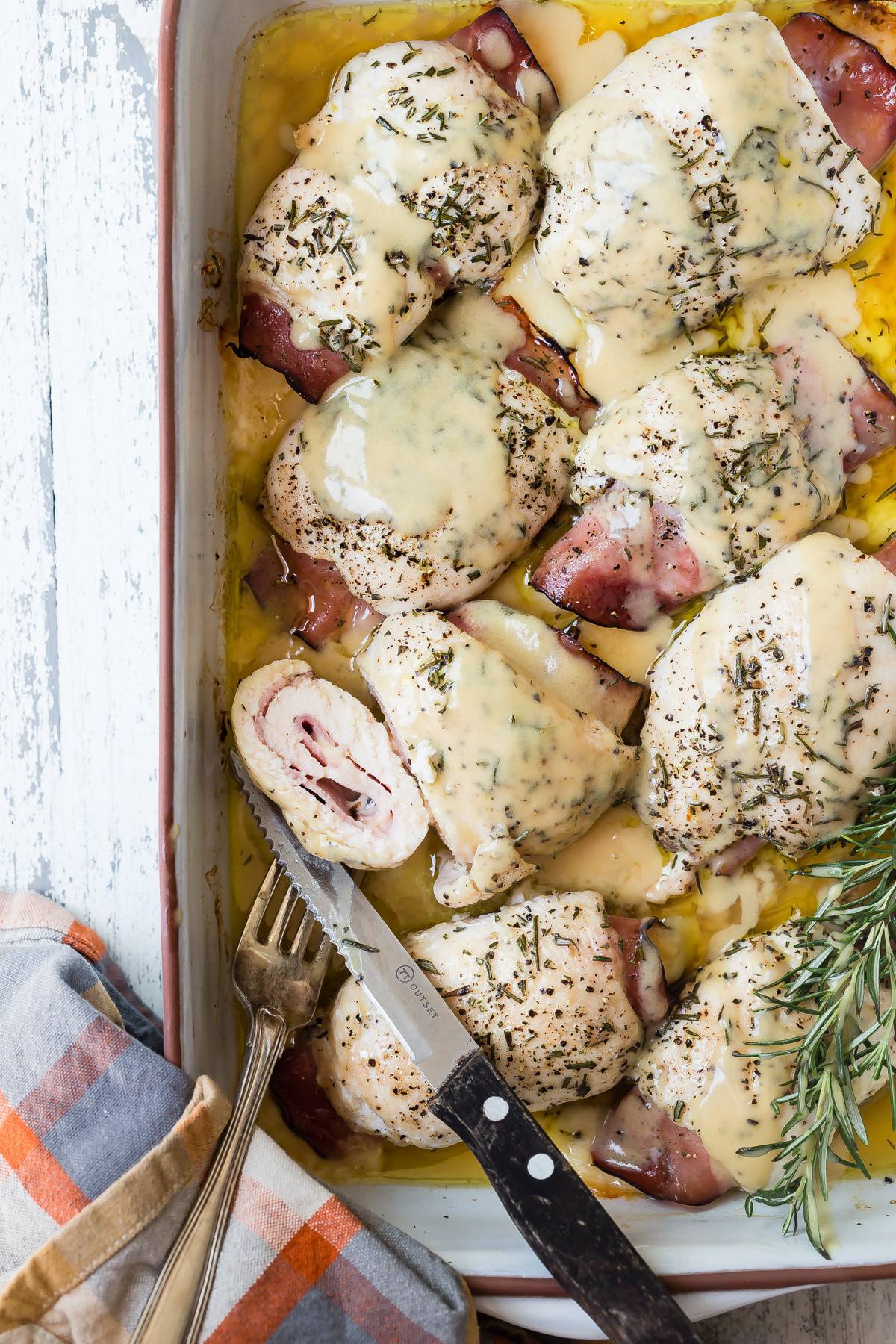 Malibu Chicken in a White Wine Dijon Sauce - Foodness Gracious