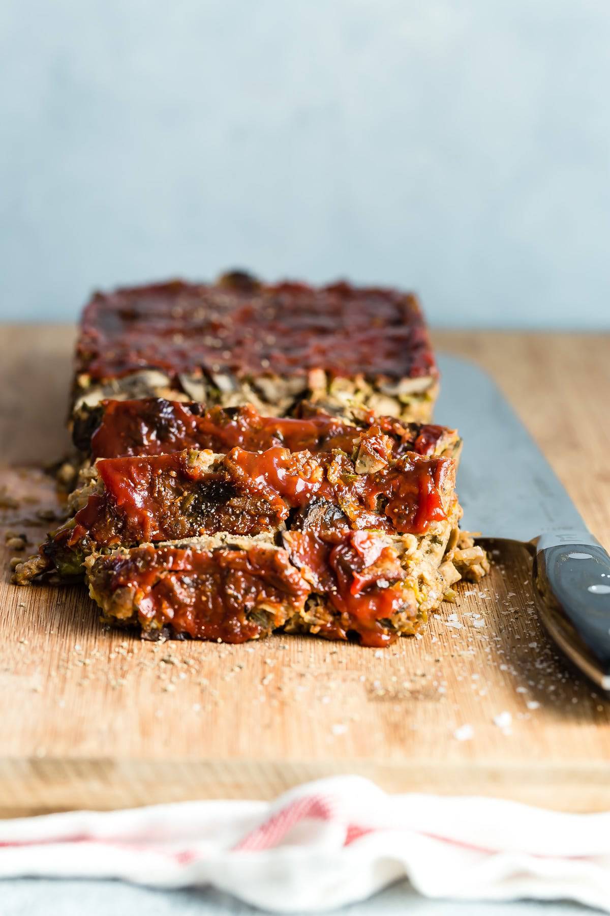 Vegetarian Meat Loaf with Lightlife Smart Sausages - Foodness Gracious