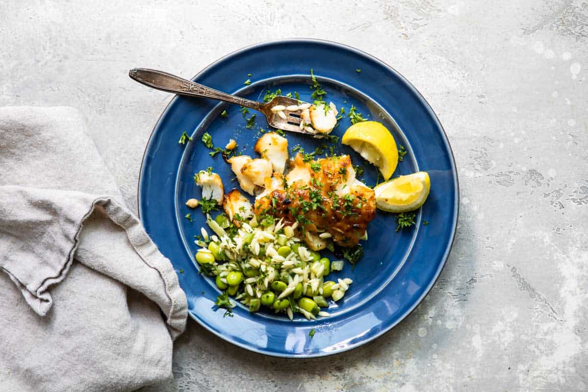 Roasted Cod with Miso Glaze - Foodness Gracious