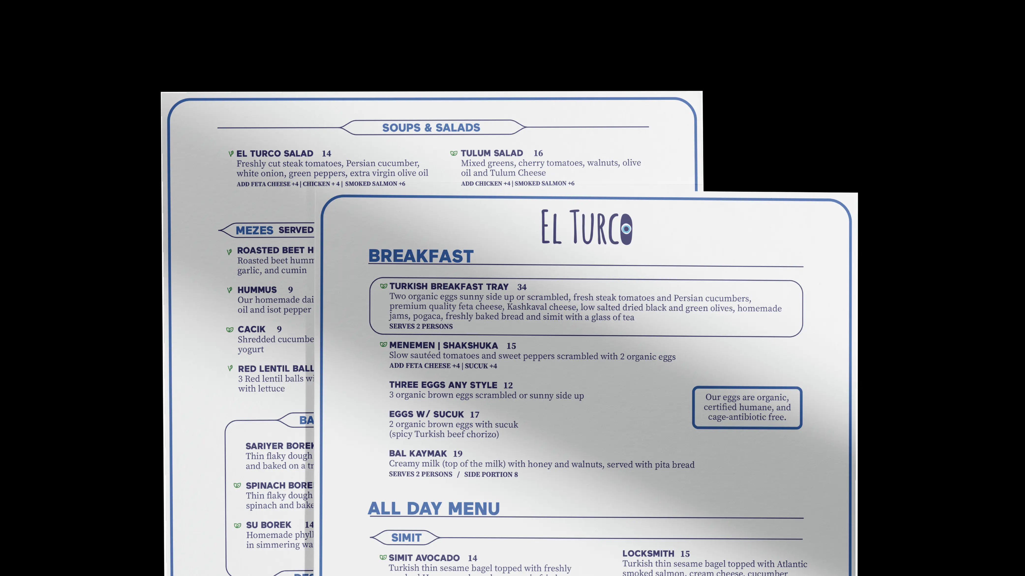 Flapjack Menu Design | El Turco