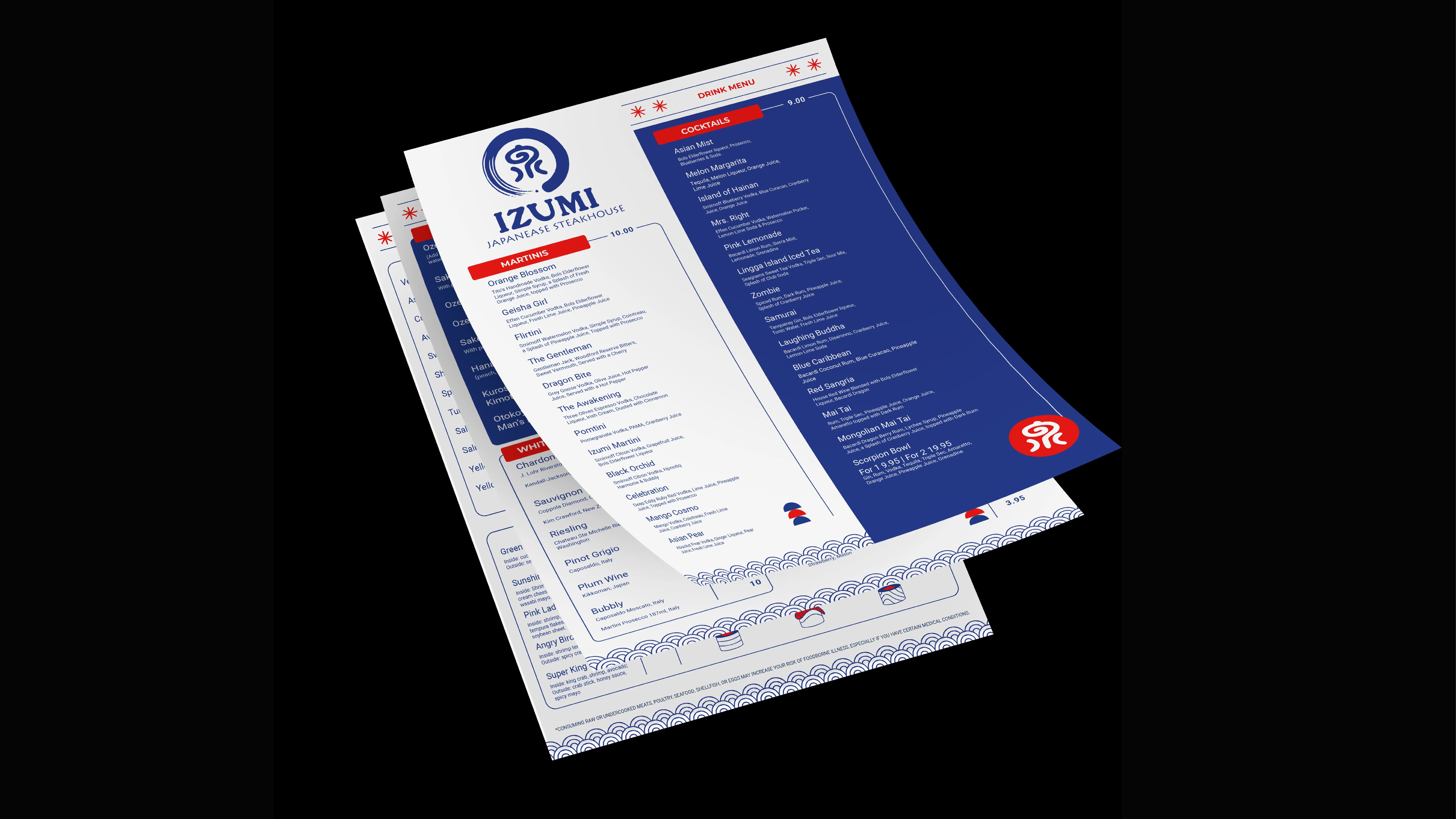 Flapjack Menu Design | Izumi Steak House