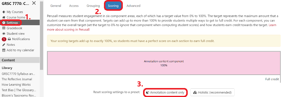 Perusall Scoring Options: Annotation Only - Perusall Blog