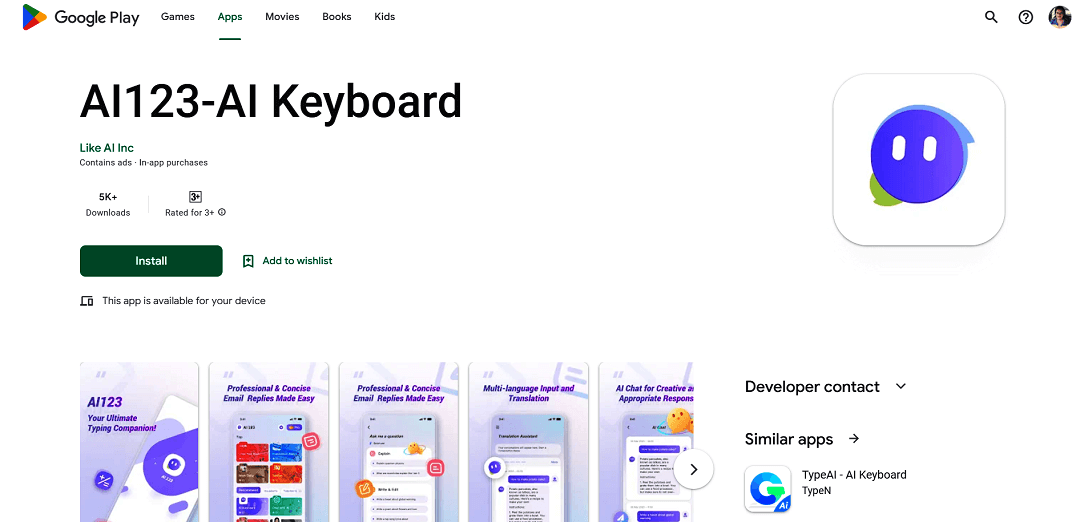 AI123-AI Keyboard - Best AI apps of 2024