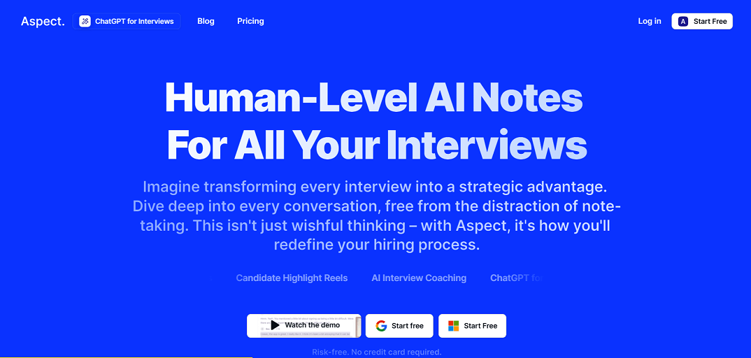 Aspect - Best AI apps of 2024