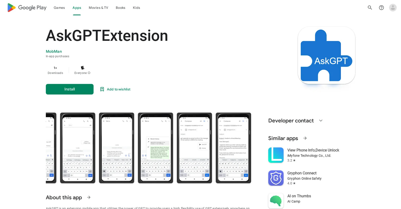 AskGPTExtension - Best AI apps of 2024