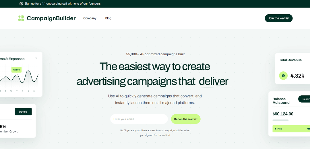 CampaignBuilder - Best AI apps of 2024