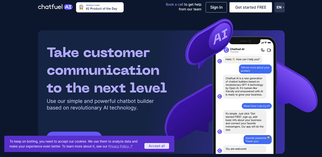 Chatfuel AI - Best AI apps of 2024