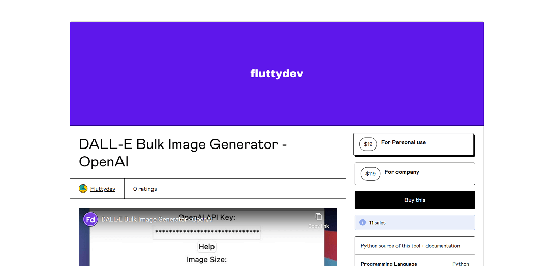 DALL-E Bulk Image Generator - Best AI apps of 2024