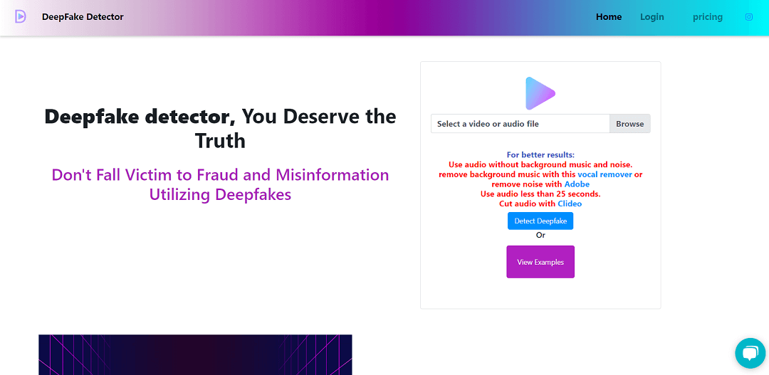 Deepfake Detector - Best AI apps of 2024