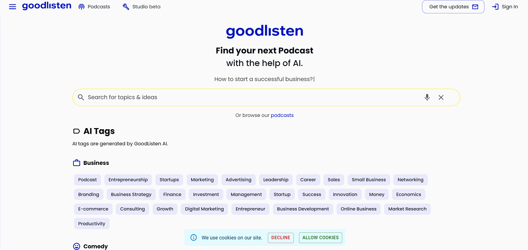 GoodListen - Best AI apps of 2024