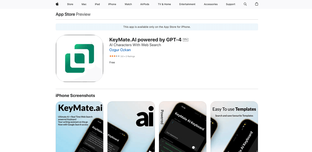 KeyMate - Best AI apps of 2024