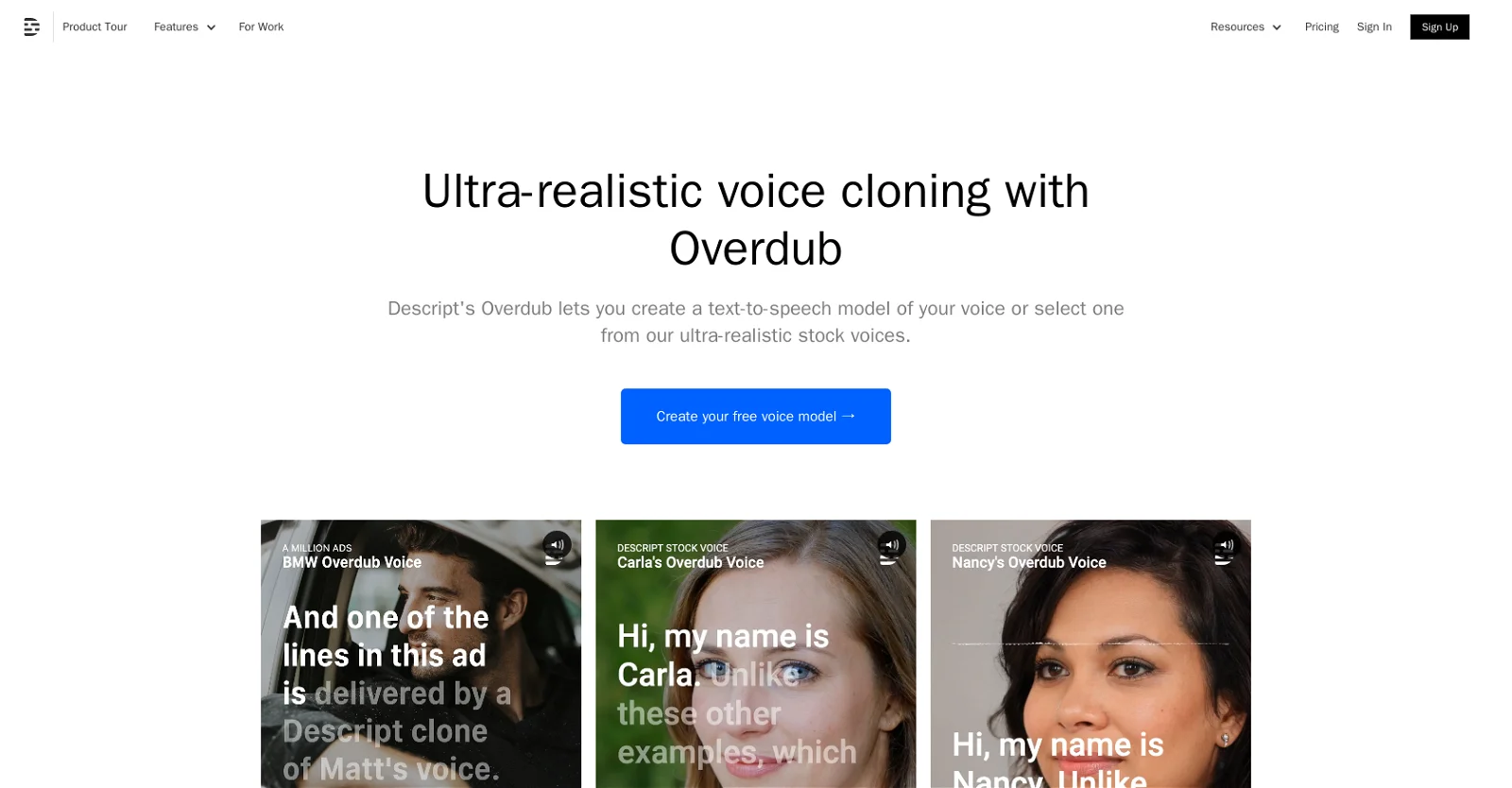 Overdub - Best AI apps of 2024