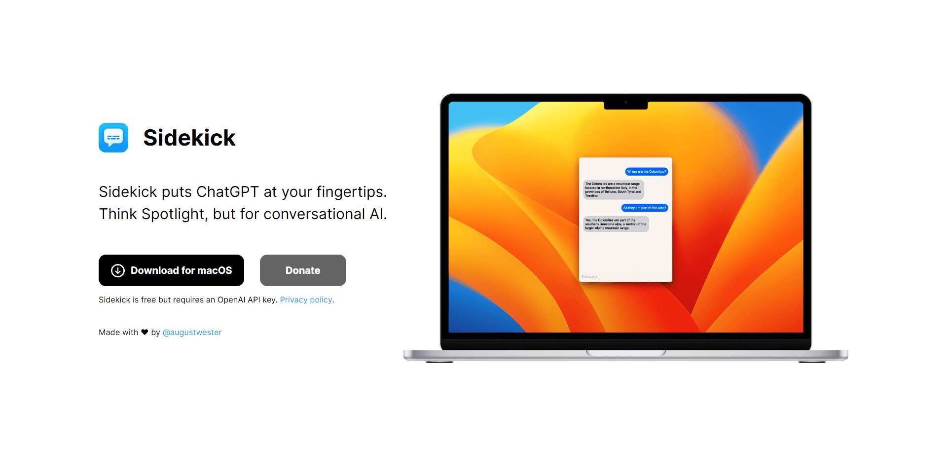 Sidekick - Best AI apps of 2024
