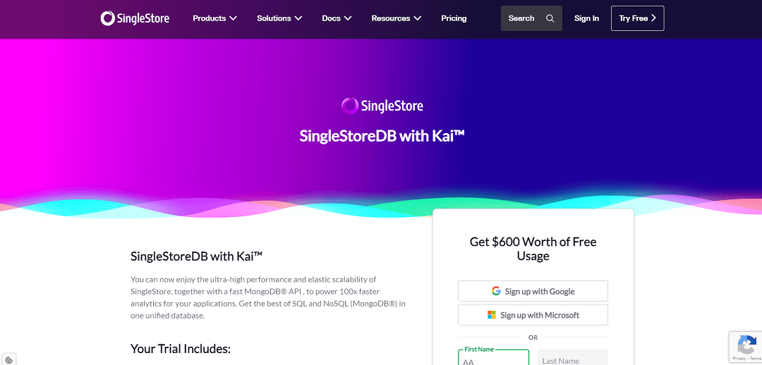 SingleStore Kai™ - Best AI apps of 2024