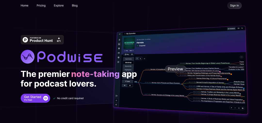 Podwise.ai - Best AI apps of 2024