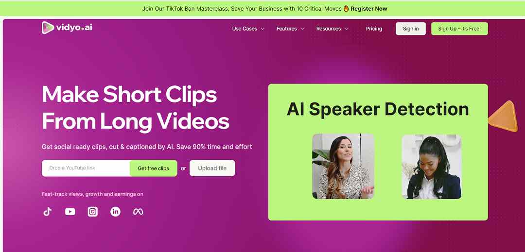 Vidyo.ai - Best AI apps of 2024