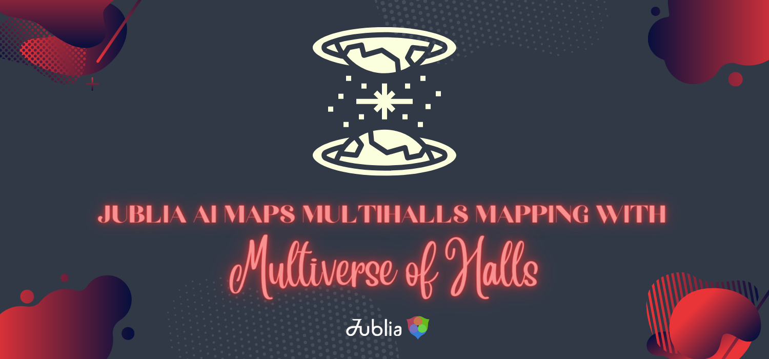 Multiverse of Halls in a Venue with Jublia AI Maps