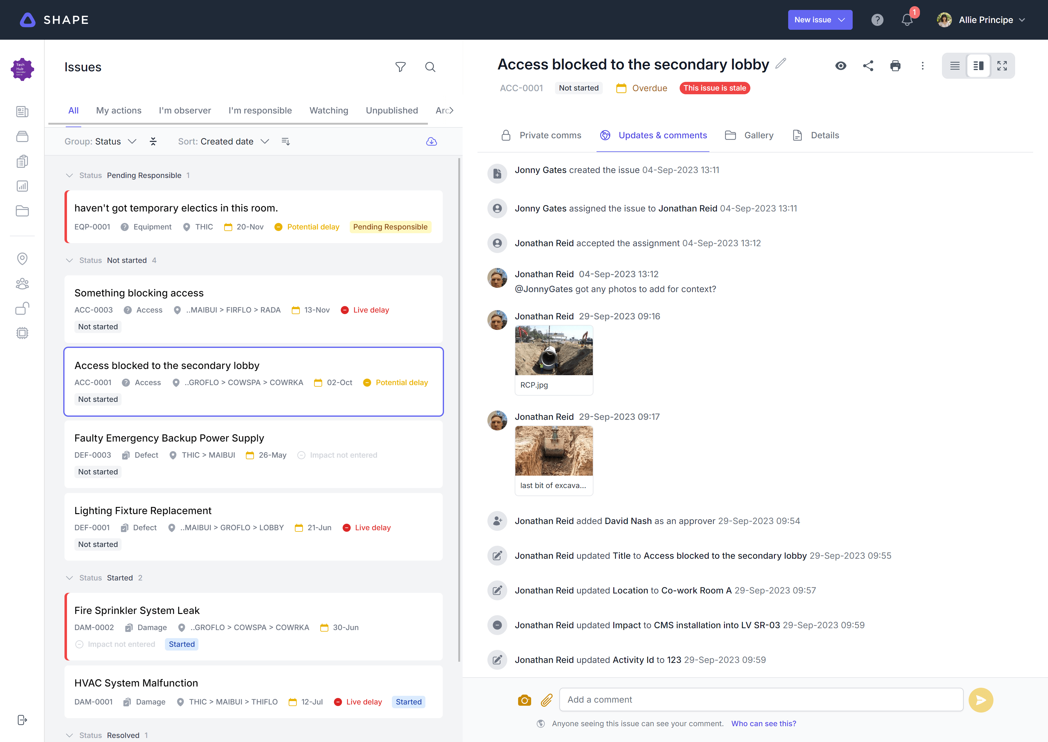 Shape | Track and report everything happening on site