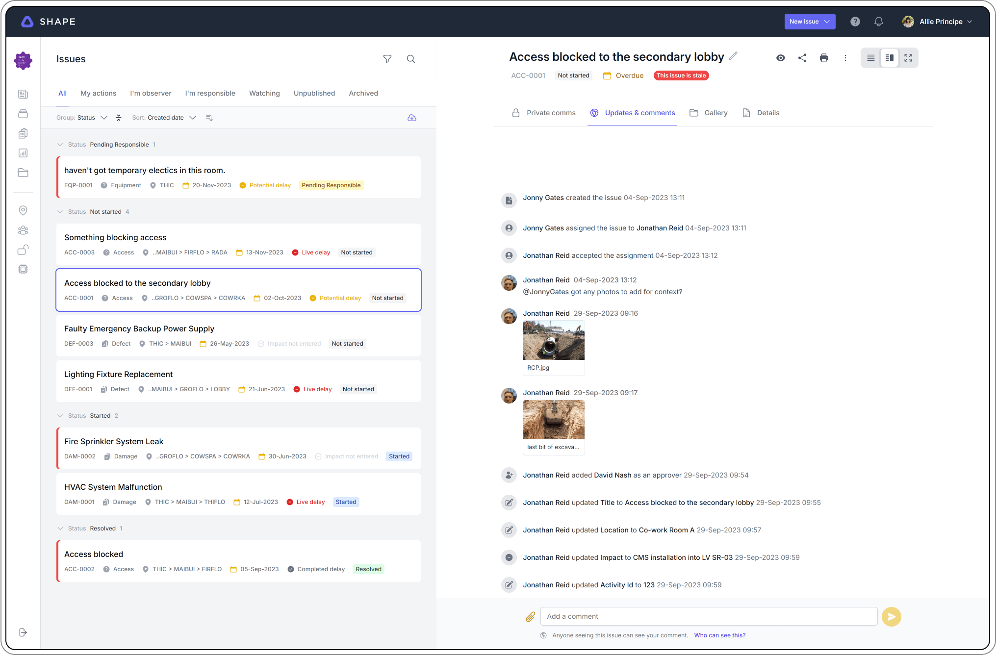Construction Issue Tracking App | Shape
