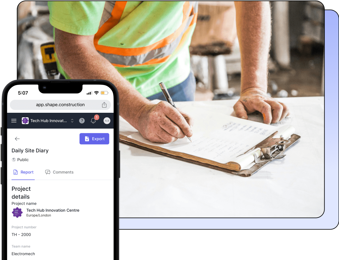 A free app to automate your daily site diary | Shape