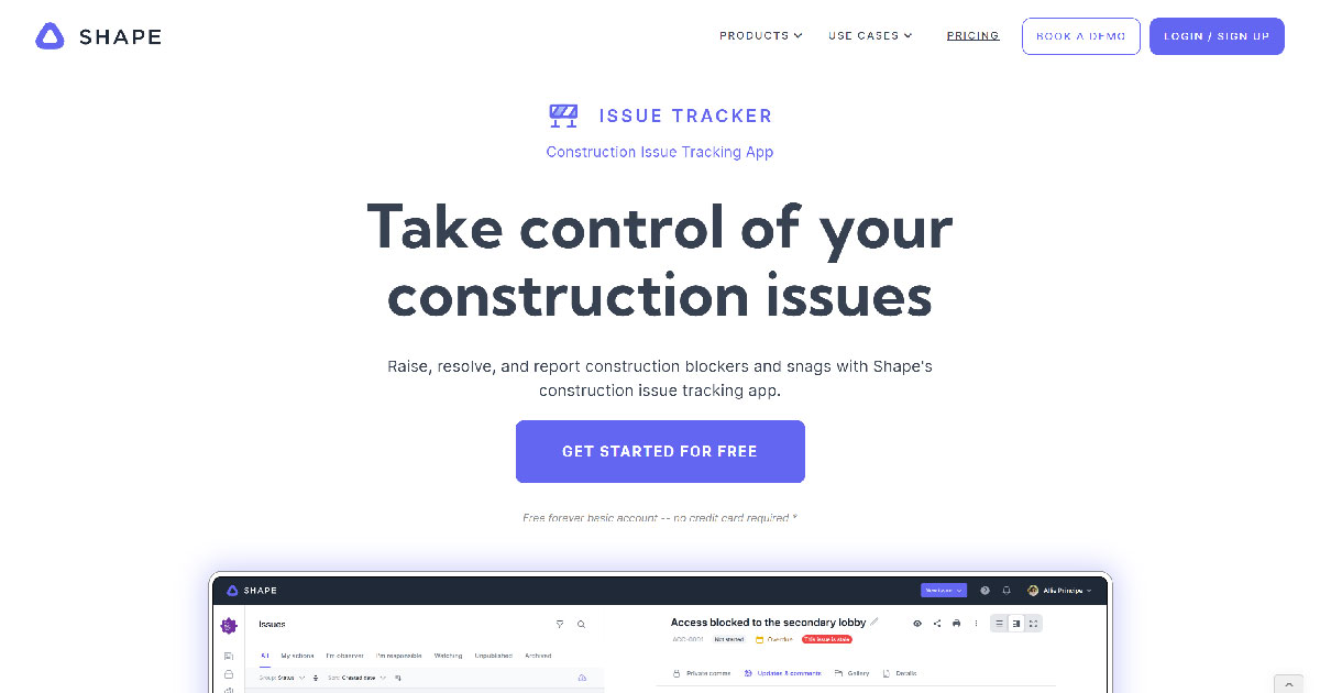 Construction Issue Tracking App | Shape