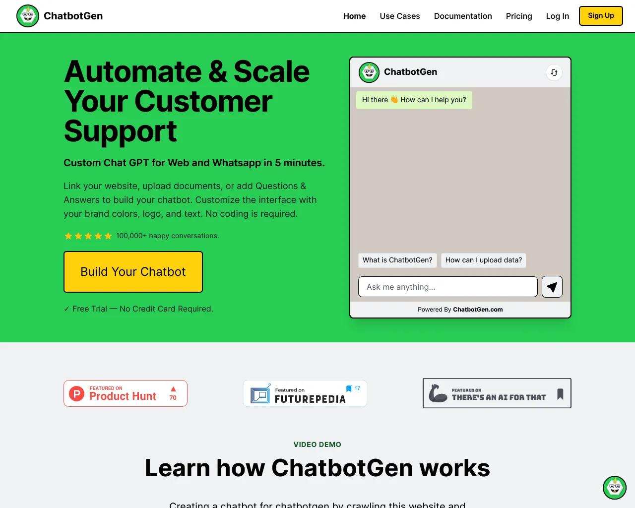 Explore ChatbotGen 2024: The Ultimate AI Guide - Pricing, Review & Capabilities | Monkey Ai Tools