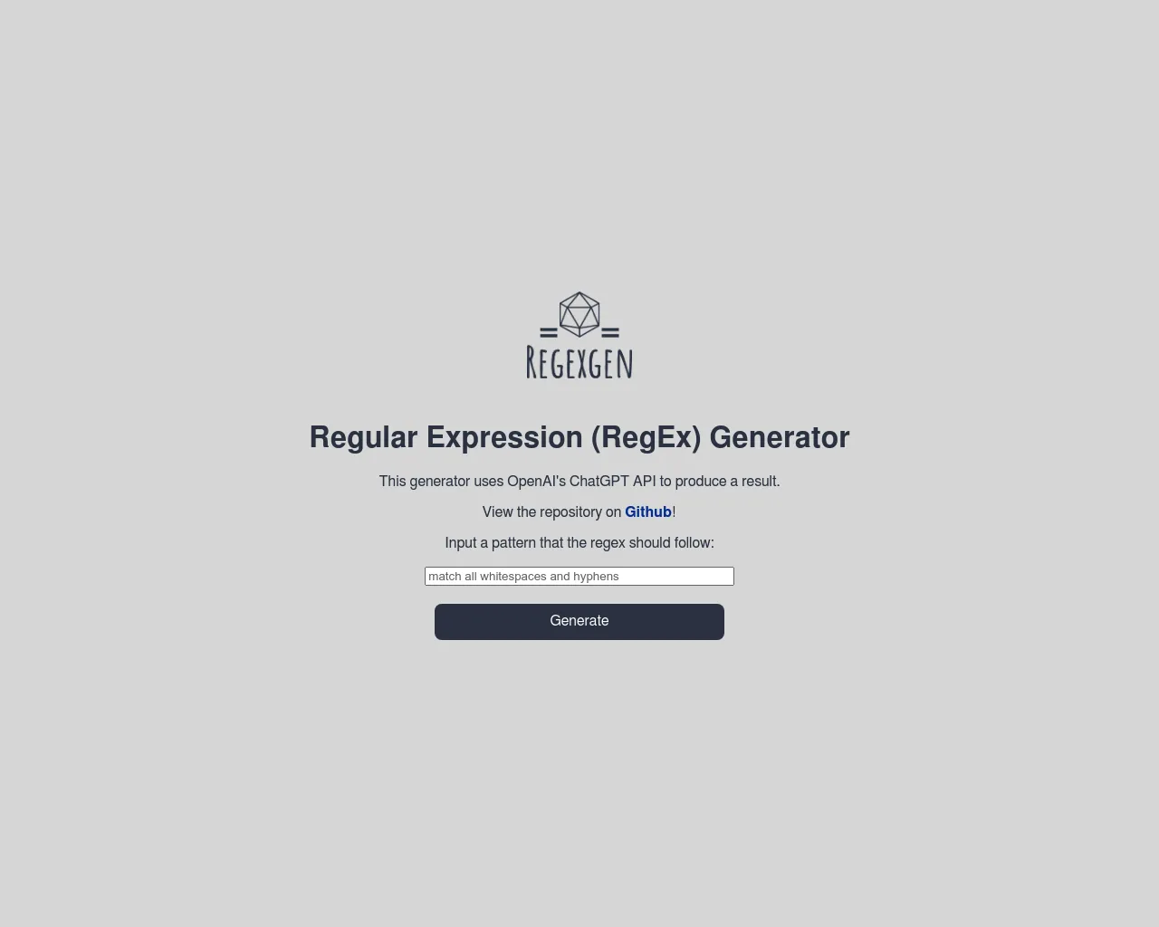 Explore RegEx Generator 2024: The Ultimate AI Guide - Pricing, Review ... Explore RegEx Generator 2024: The Ultimate AI Guide - Pricing, Review ...