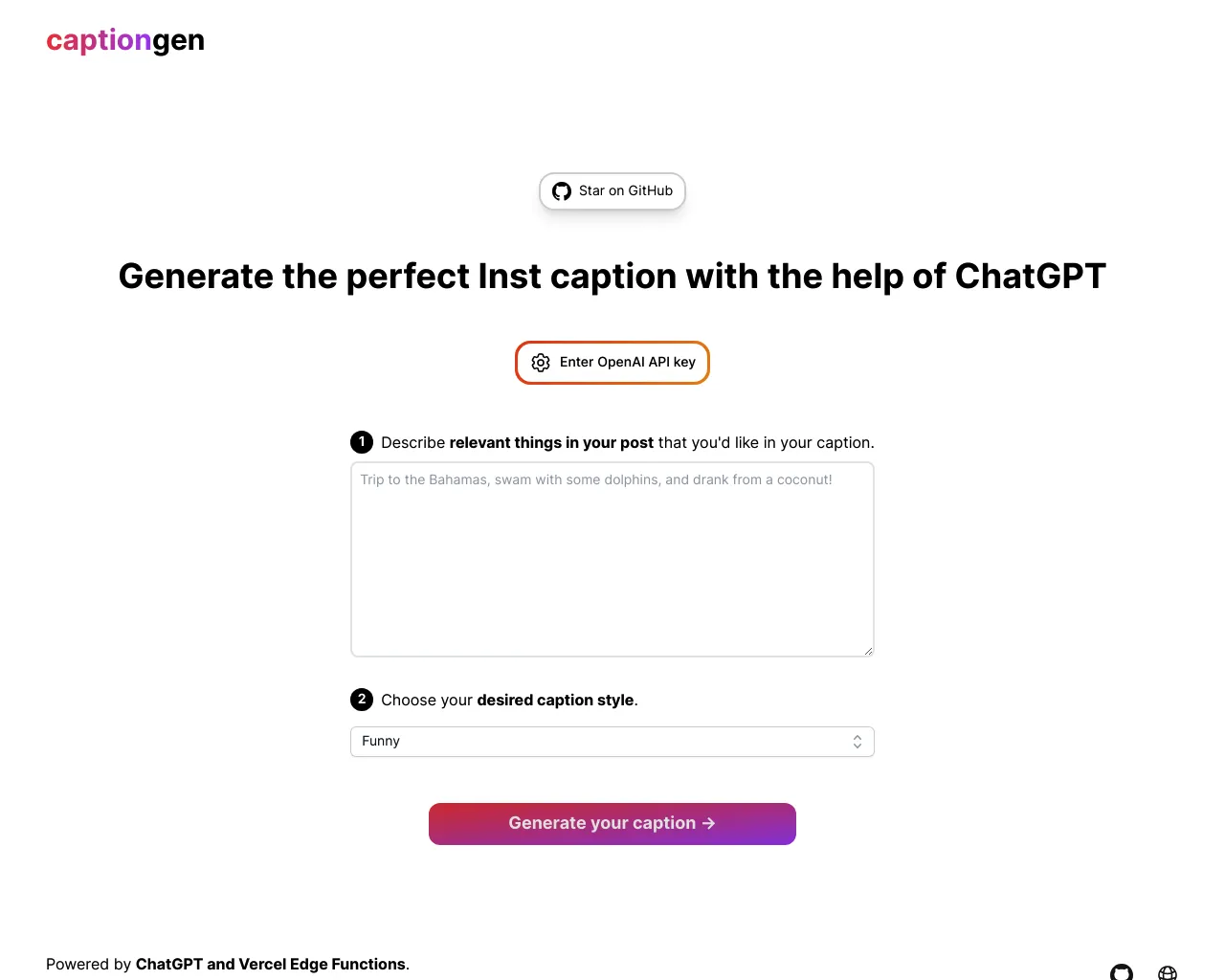 Explore Captiongen 2024: The Ultimate AI Guide - Pricing, Review & Capabilities | Monkey Ai Tools