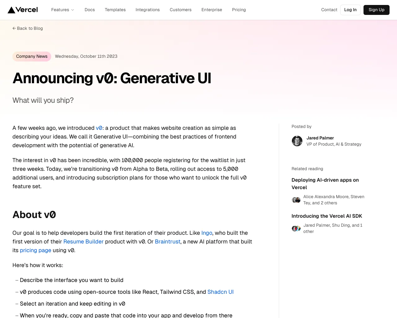 Explore V0 Generative UI 2024: The Ultimate AI Guide - Pricing, Review & Capabilities | Monkey ...