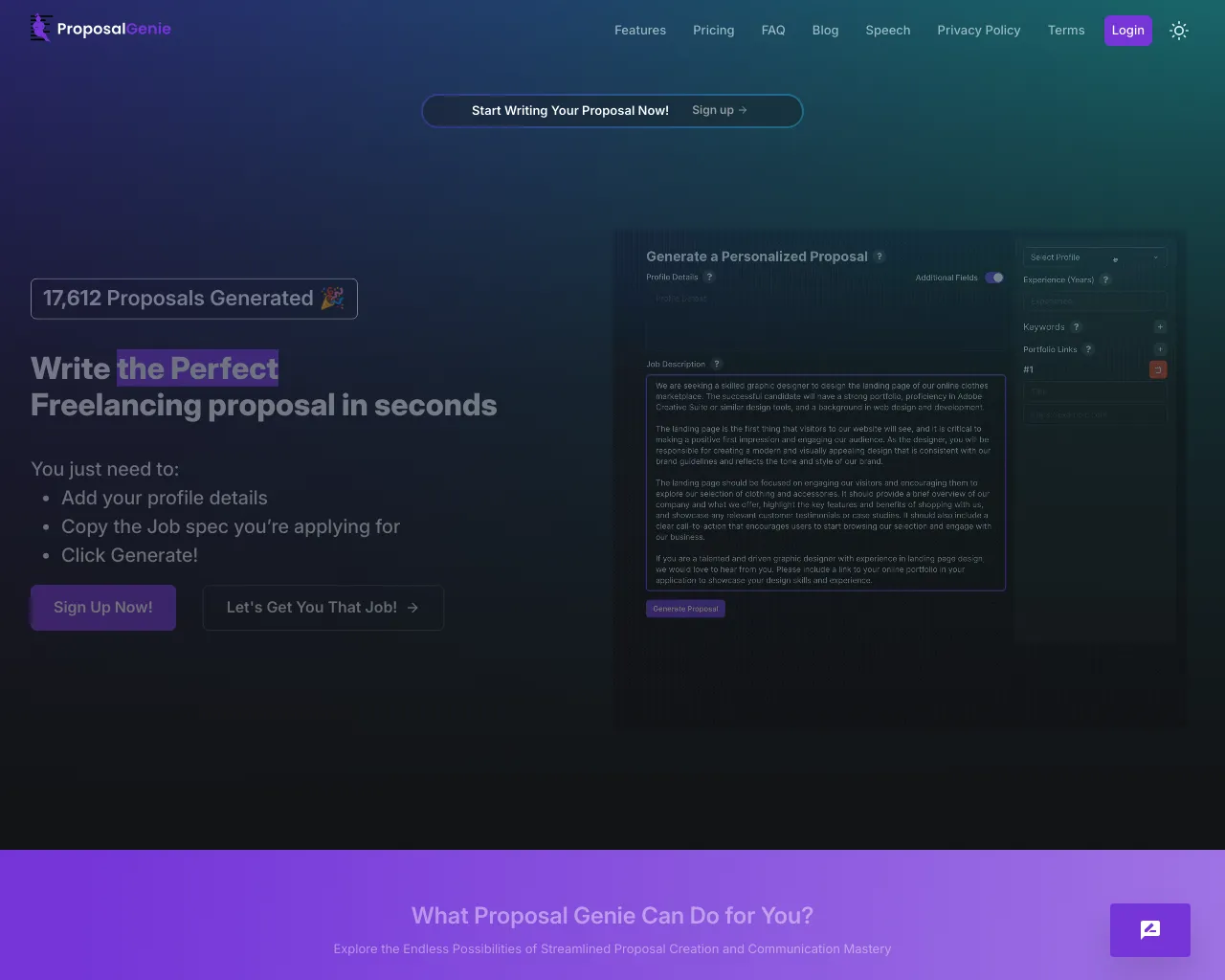 Explore Proposalgenie 2024: The Ultimate AI Guide - Pricing, Review & Capabilities | Monkey Ai Tools