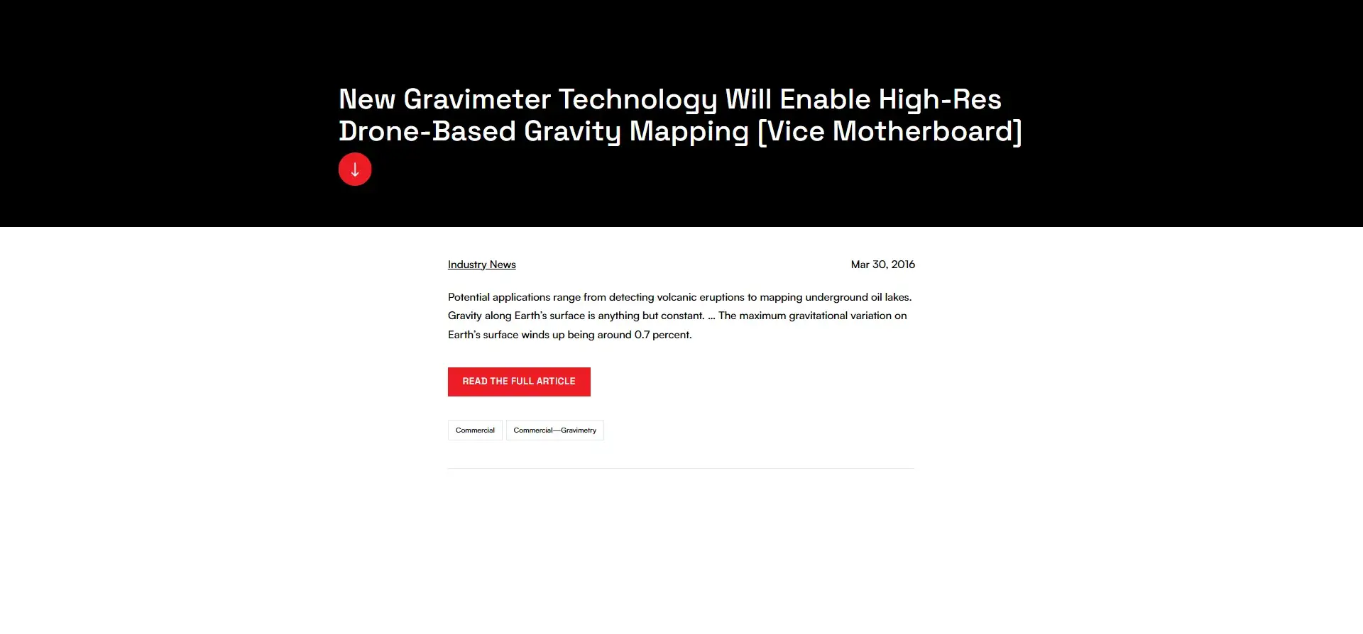 Gravimeter Technology Will Enable High-Res Drone-Based Gravity Mapping ...