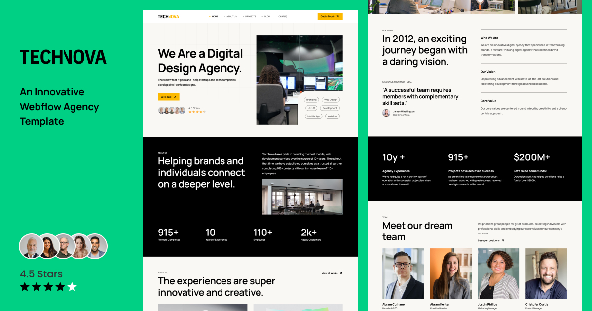 Service - TechNova Webflow HTML website template