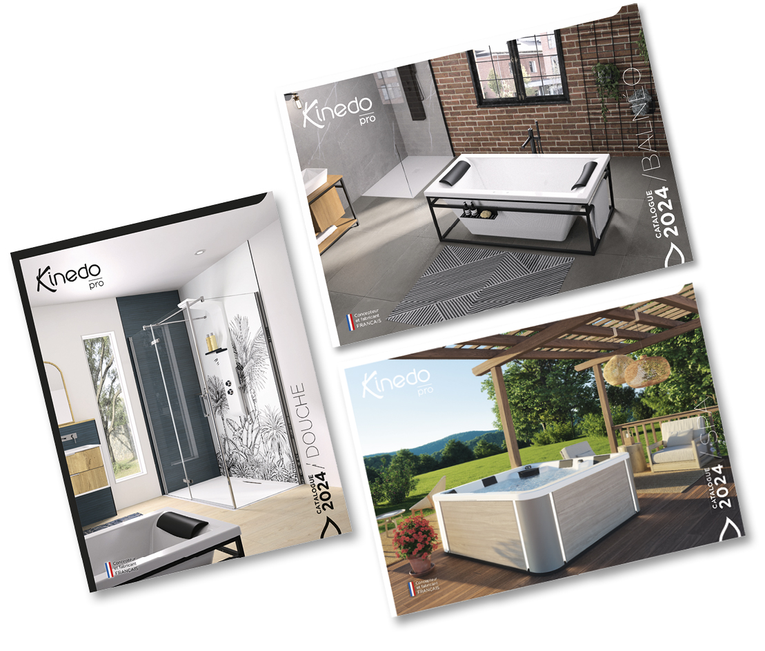 Les 3 catalogues Kinedo Pro Douche, Balnéo et SPA 2024 sont disponibles ...