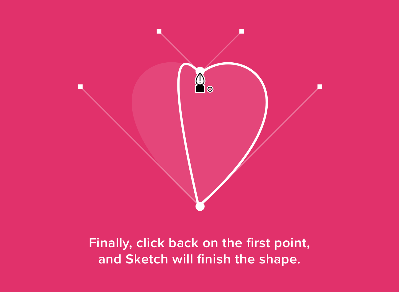 Draw a Heart in Sketch Using Only 2 Vector Points | Designlab