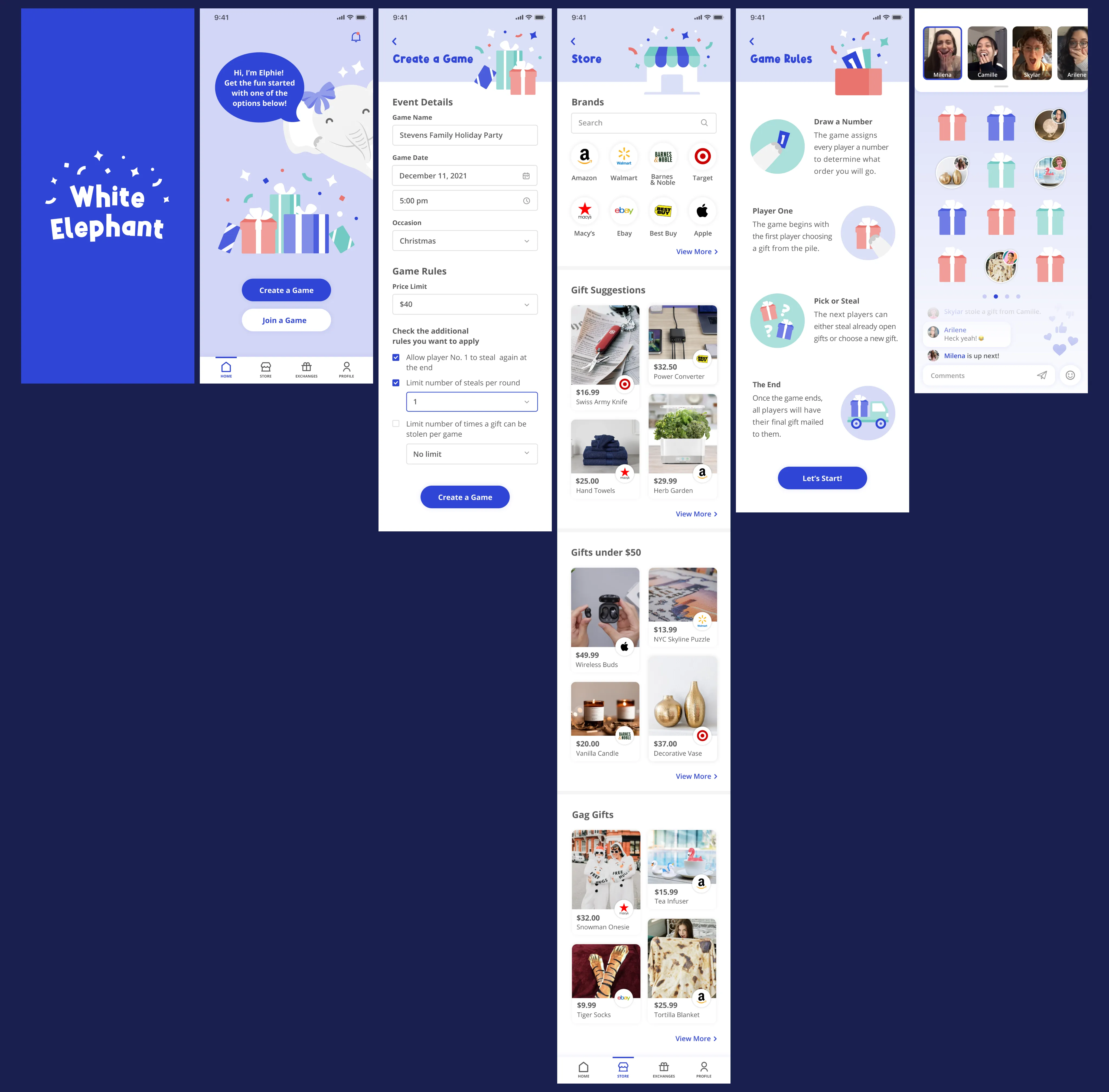 2021 Holiday Design Challenge: Gift Exchange App | Designlab